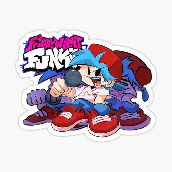 "Friday Night Funkin Boyfriend Funny Art" Sticker for Sale by ...