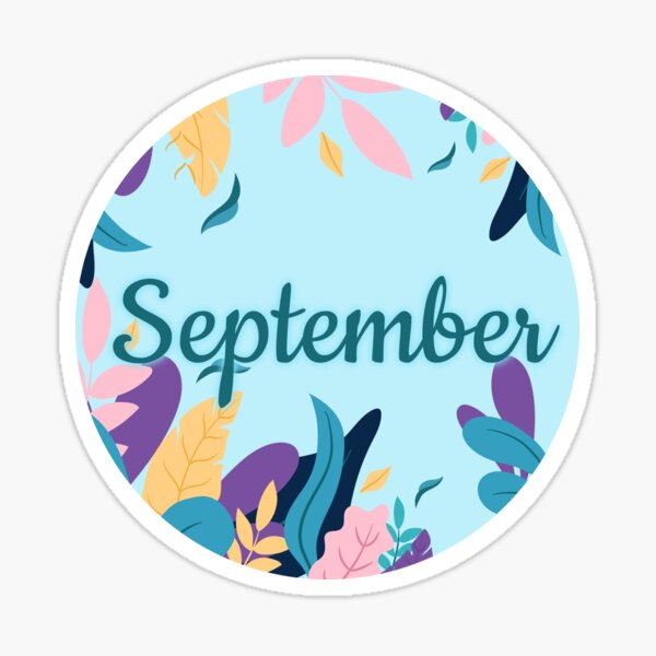 "September monthly design for journals & planners" Sticker for Sale by ...