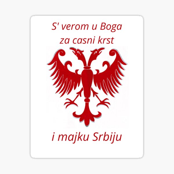 "Grb Srbije, coat of arms of Serbia" Sticker for Sale by VUM-products ...