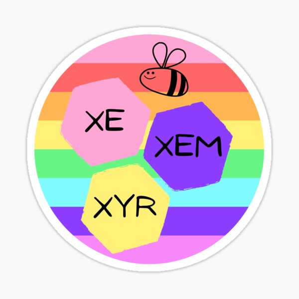 "Xe / Xem / Xyr Gay Flag Pronouns" Sticker for Sale by KitPrints ...