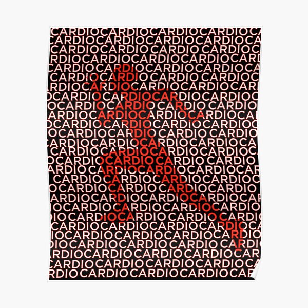 "Fitness Influencer - Cardio Everyday " Poster for Sale by Madan0494 ...