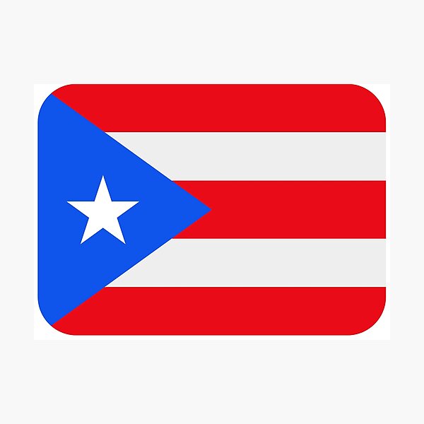 "Flag of Puerto Rico Emoji" Photographic Print for Sale by Schka ...