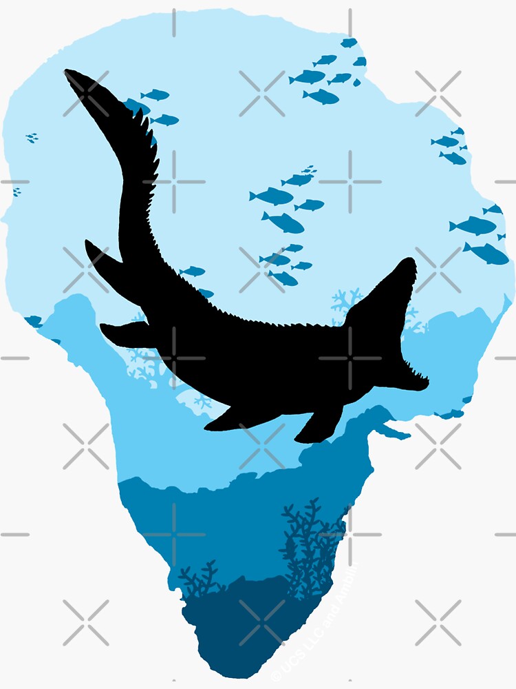 "Jurassic World Mosasaurus" Sticker by Tridev-Designs | Redbubble