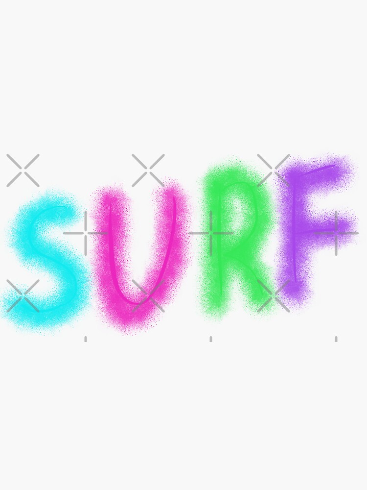"Neon “Surf”" Sticker by AlohaSurfShop25 | Redbubble