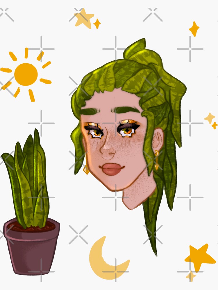 "Ria snake plant" Sticker for Sale by kirioart | Redbubble