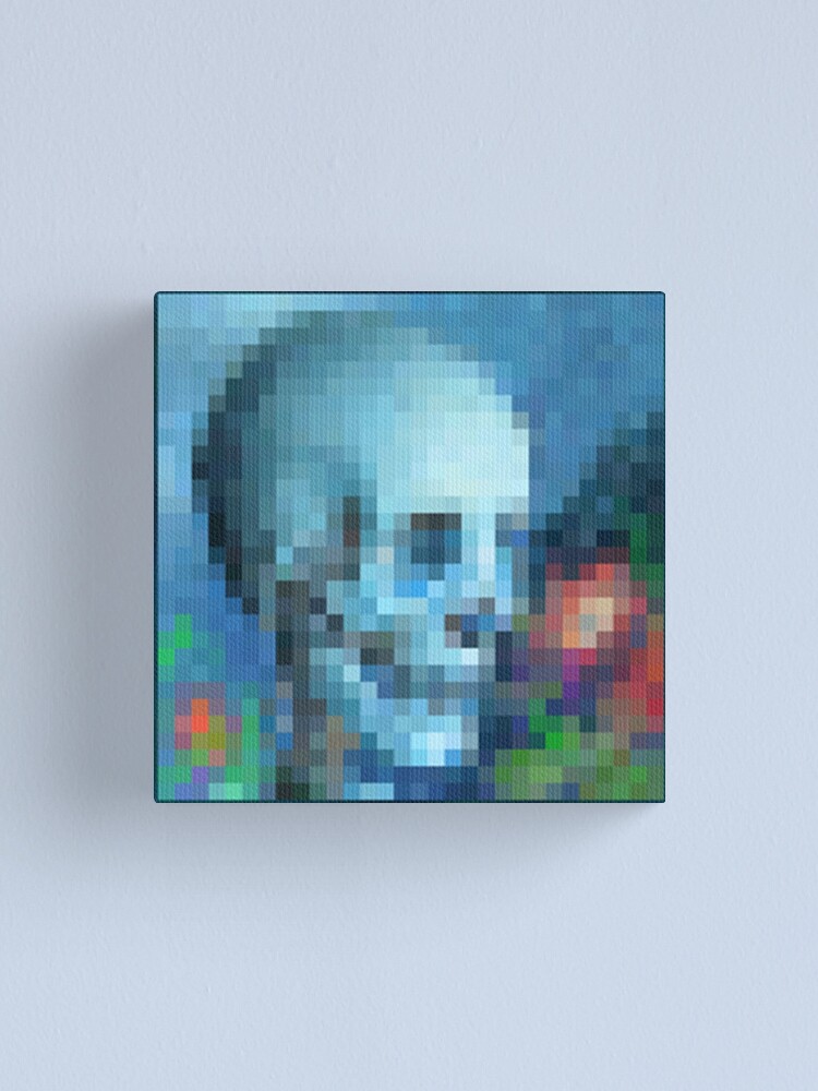 "Skull and Roses - Minecraft Painting" Canvas Print for Sale by ...