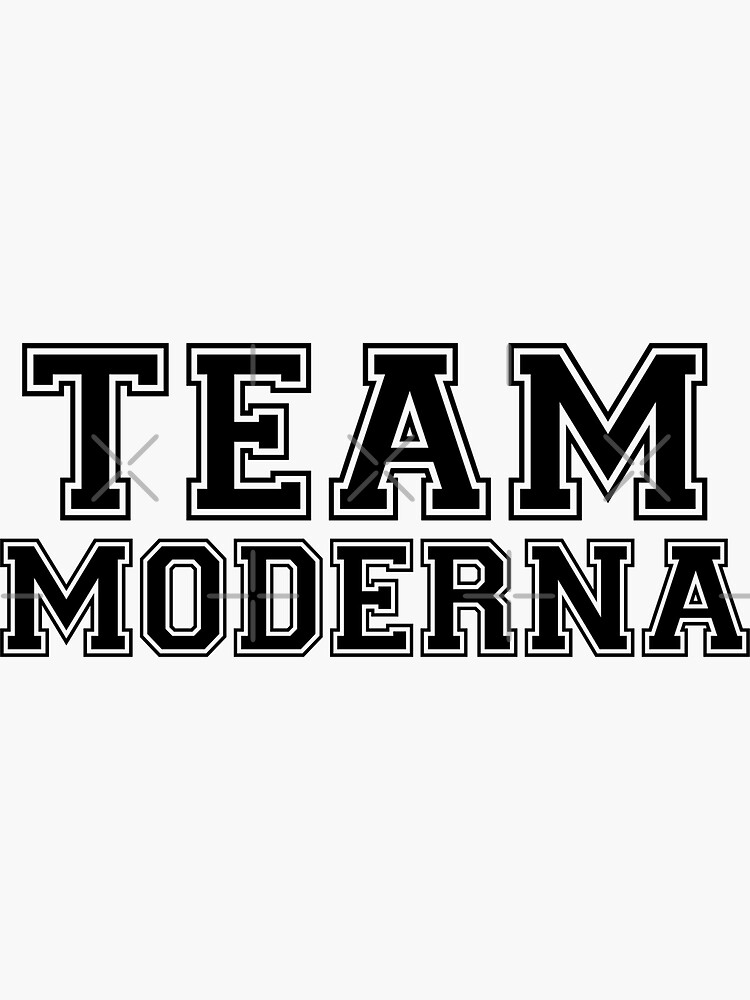 "Team Moderna - Finally Vaccinated" Sticker by krimons | Redbubble