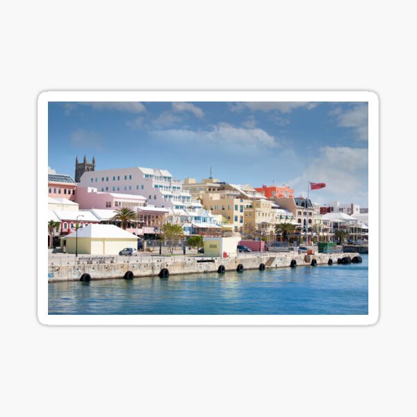 "Harbourfront of Hamilton, Bermuda" Sticker by onepony | Redbubble