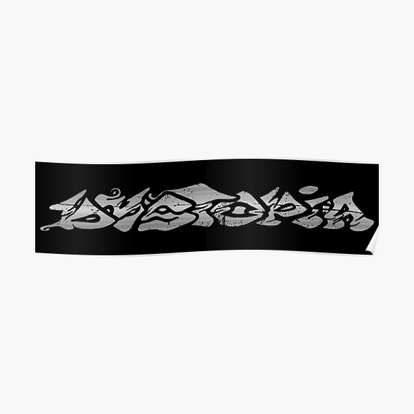 "Dystopia Band Logo" Poster for Sale by BrokenUpBands | Redbubble