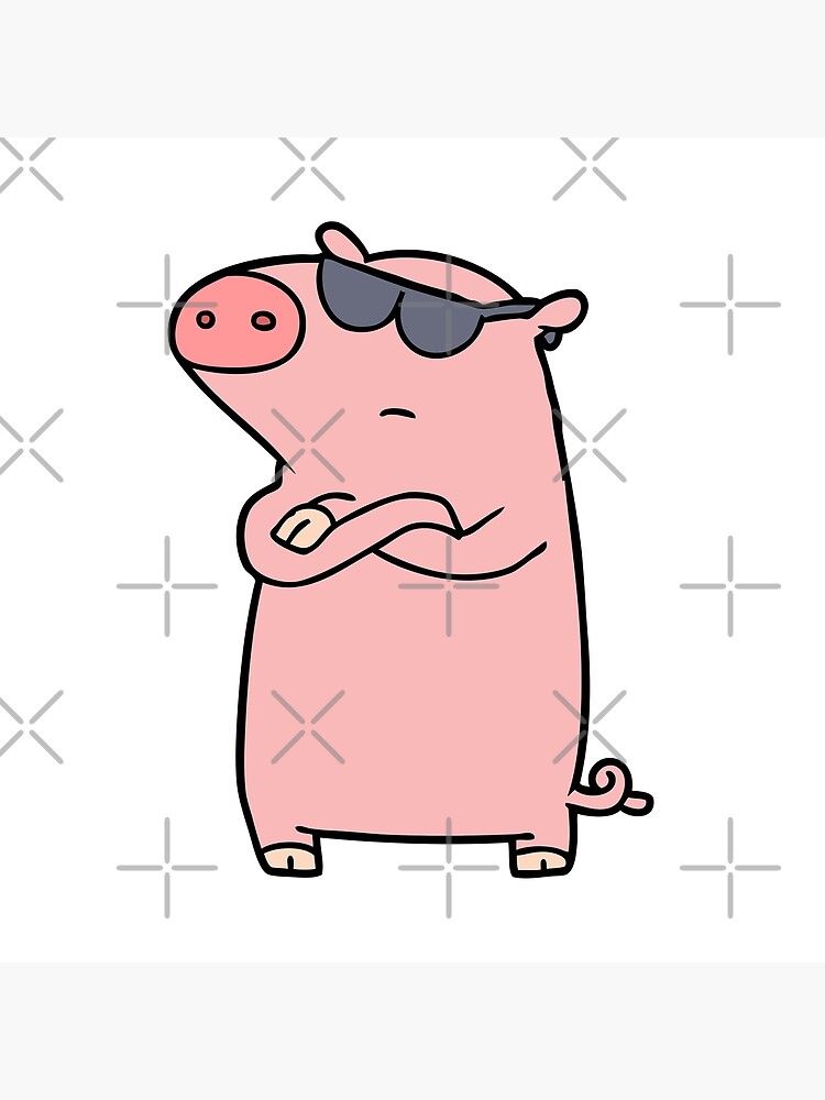 "Glass Wearing Cool Funny Pig Swag " Poster by topnodream13 | Redbubble