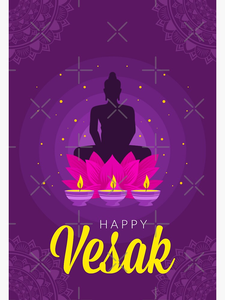 "vesak card - wishing you and your family a happy wesak day" Sticker by ...