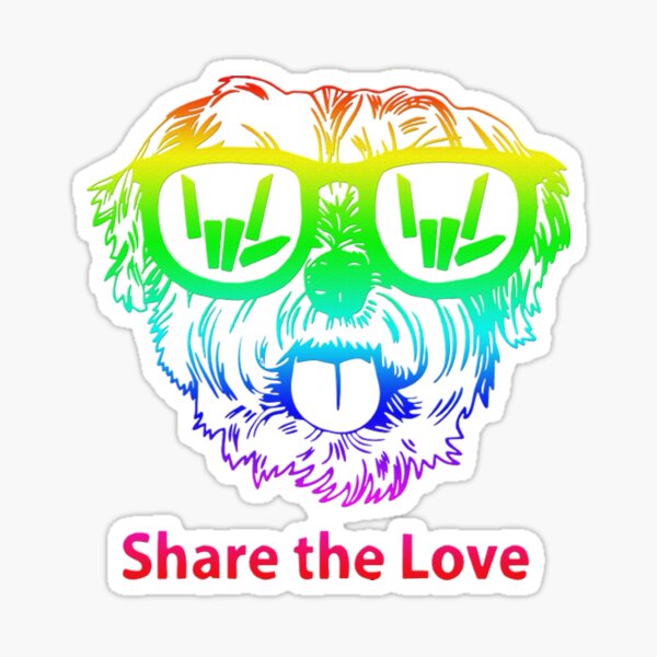 "Share The Love " Sticker for Sale by cosmicchart | Redbubble
