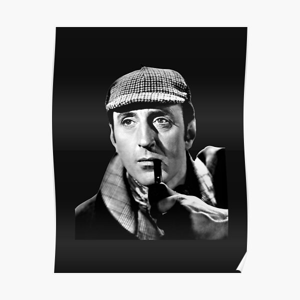 "Sherlock Holmes, Basil Rathbone, 1940s Portrait Photo" Poster for Sale ...