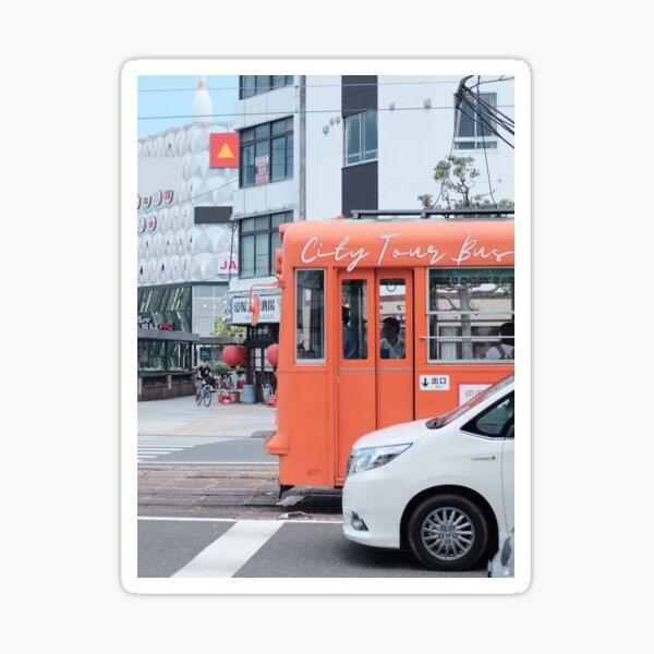 "Japan City Tour Bus" Sticker for Sale by ChylPhoria | Redbubble