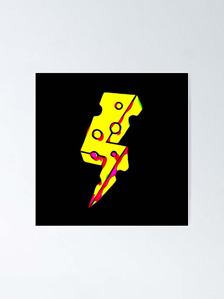 "Lightning Bolt Cheese" Poster by Lunhai | Redbubble