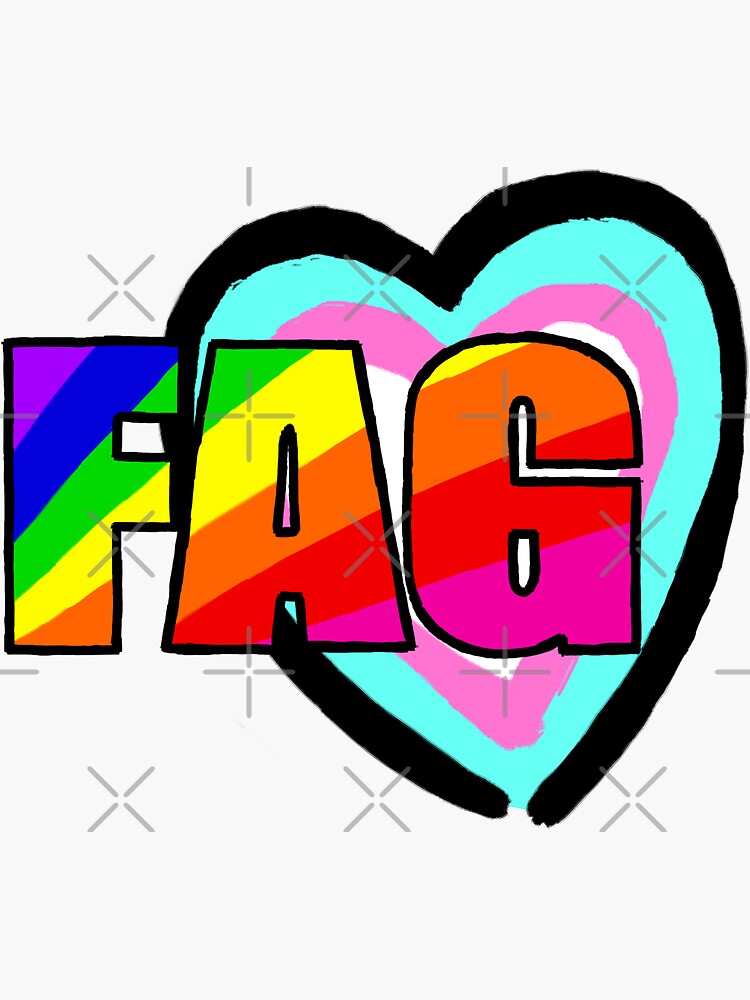 "FAG" Sticker for Sale by AardvarkFBomb | Redbubble