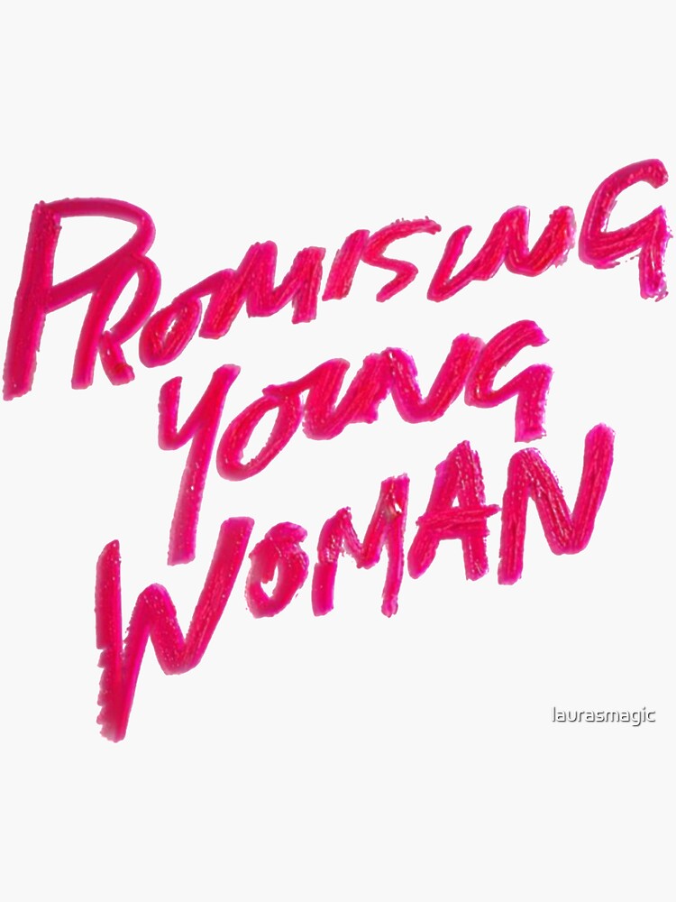 "Promising Young Woman Title" Sticker for Sale by laurasmagic | Redbubble