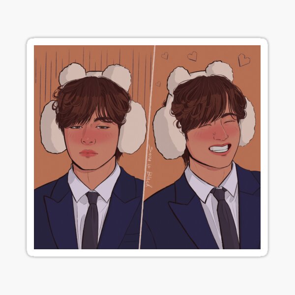 "Teddy Tae" Sticker for Sale by SwanBlack | Redbubble