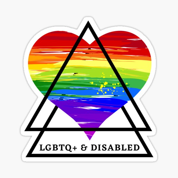 "LGBTQ and Disabled heart pride flag " Sticker for Sale by SunnyAlloy ...