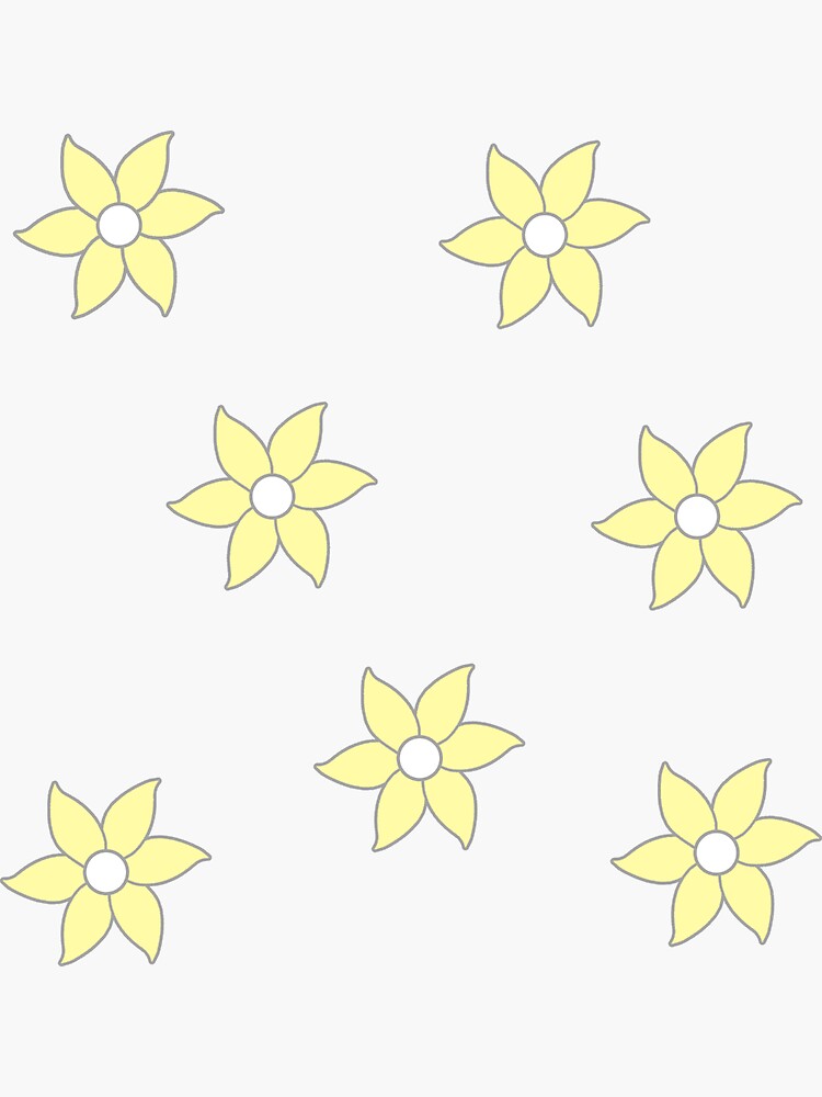 "Pretty Yellow flowers sticker pack" Sticker by MeIanie | Redbubble