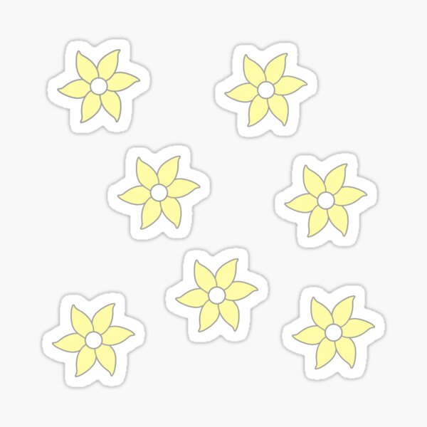 "Pretty Yellow flowers sticker pack" Sticker by MeIanie | Redbubble