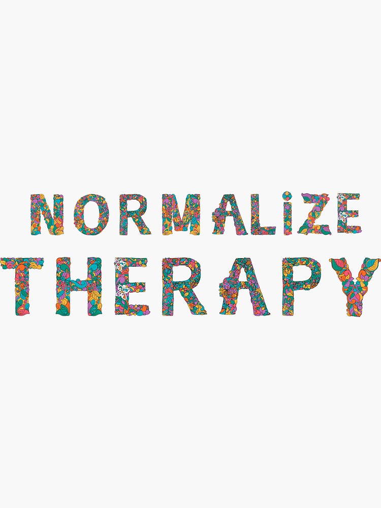 "Normalize therapy" Sticker by May-Mee07 | Redbubble