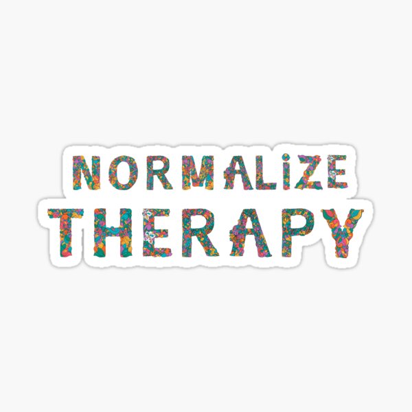 "Normalize therapy" Sticker by May-Mee07 | Redbubble