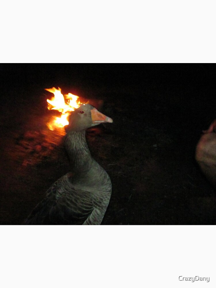 "Goose on Fire" T-shirt for Sale by CrazyDany | Redbubble | meme t ...