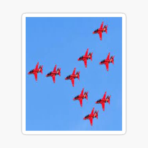 "red arrows display team" Sticker by nigejohn | Redbubble