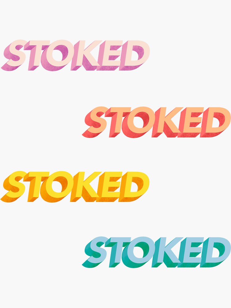 "Stoked Sticker Pack" Sticker for Sale by SkiBumArt | Redbubble
