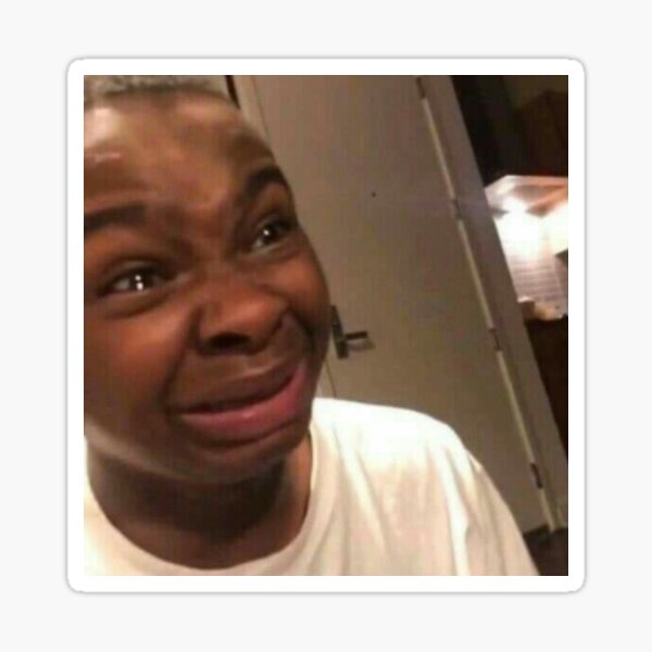 "Crying Meme Face" Sticker for Sale by Stickers-luvs | Redbubble