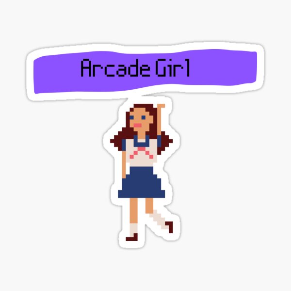 "Arcade girl" Sticker by tinchomar | Redbubble