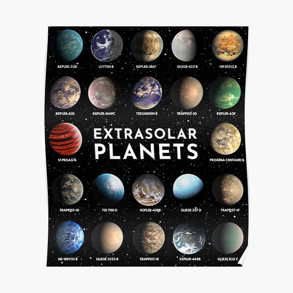 "Exoplanets - extrasolar planets" Poster for Sale by Mila1946 | Redbubble
