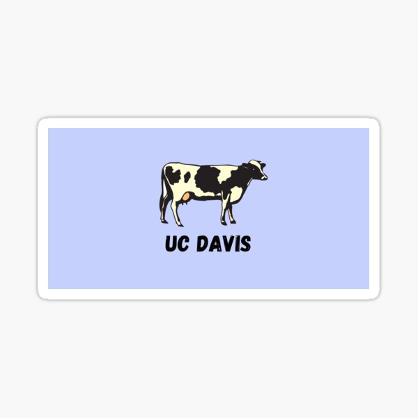 "UC Davis Cow" Sticker for Sale by acobrien | Redbubble