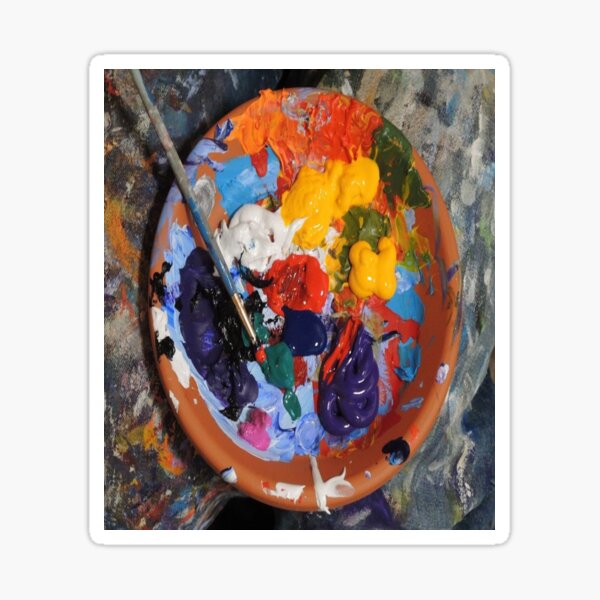 "Paint Palette " Sticker by CloseUpPrints | Redbubble