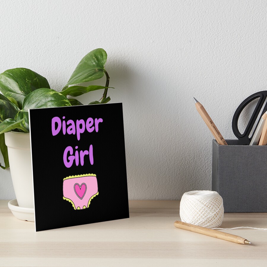 "Diaper Girl ABDL Age Regression Agere" Art Board Print by VirtuaWaves ...