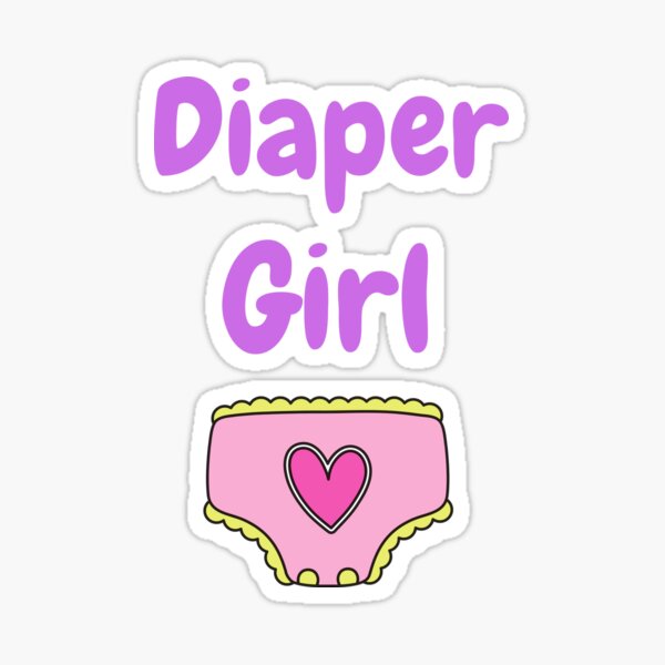 Sticker « Diaper Girl ABDL Age Regression Agere », par VirtuaWaves | Redbubble