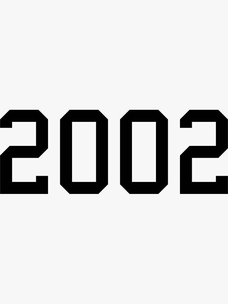 "2002" Sticker by Wiltify | Redbubble