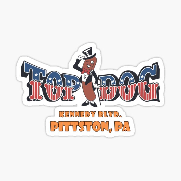 "Top Dog Arcade Pittston, PA" Sticker for Sale by TeeArcade84 | Redbubble