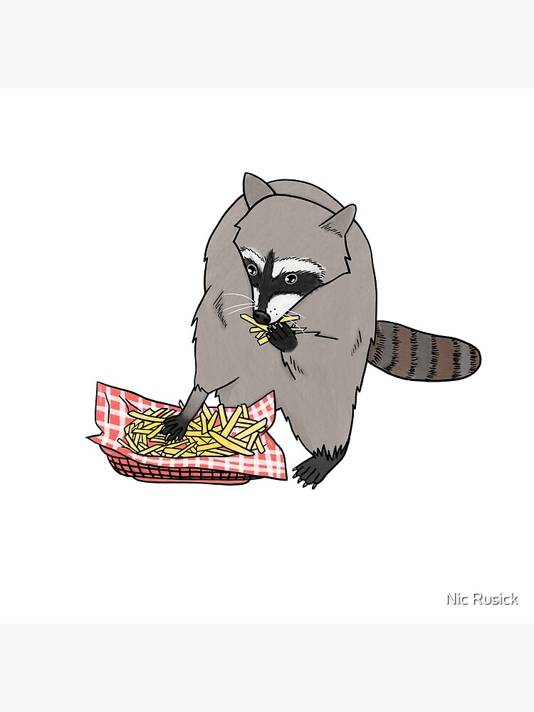 "French Fry Raccoon!" Poster for Sale by astonishingemma | Redbubble