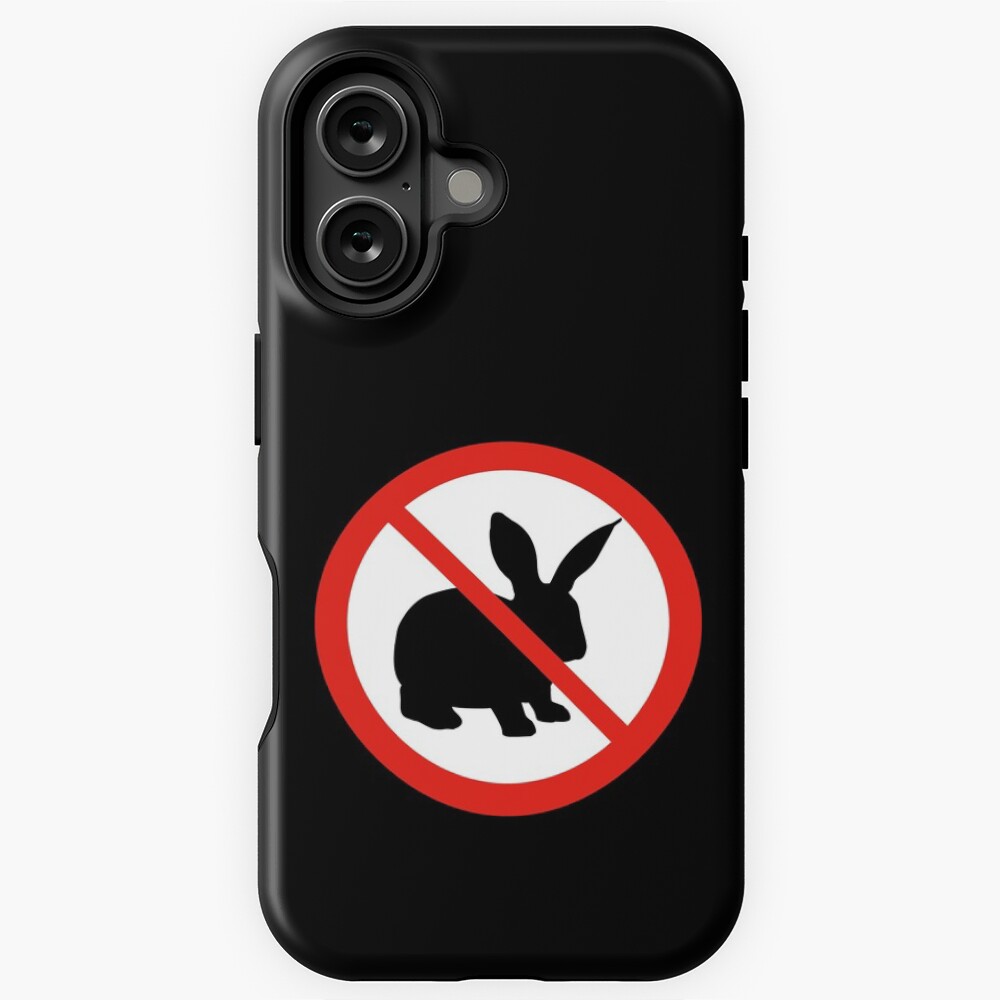"Prohibited Sign Not allowed No bunnies rabbit" Sticker for Sale by ...