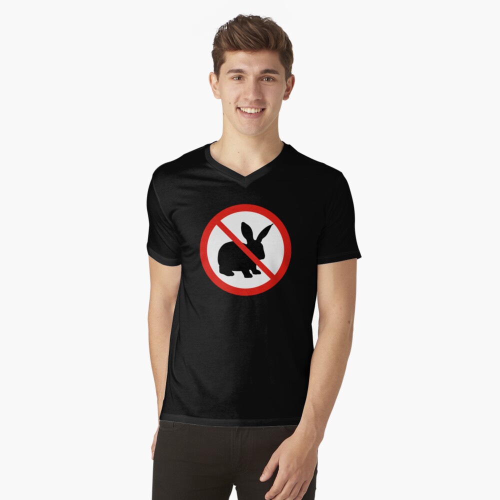 "Prohibited Sign Not allowed No bunnies rabbit" Sticker for Sale by ...