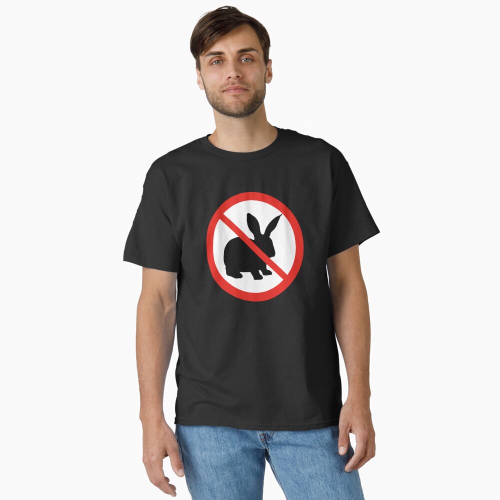 "Prohibited Sign Not allowed No bunnies rabbit" Sticker for Sale by ...