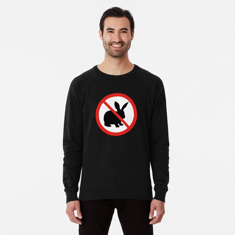 "Prohibited Sign Not allowed No bunnies rabbit" Sticker for Sale by ...