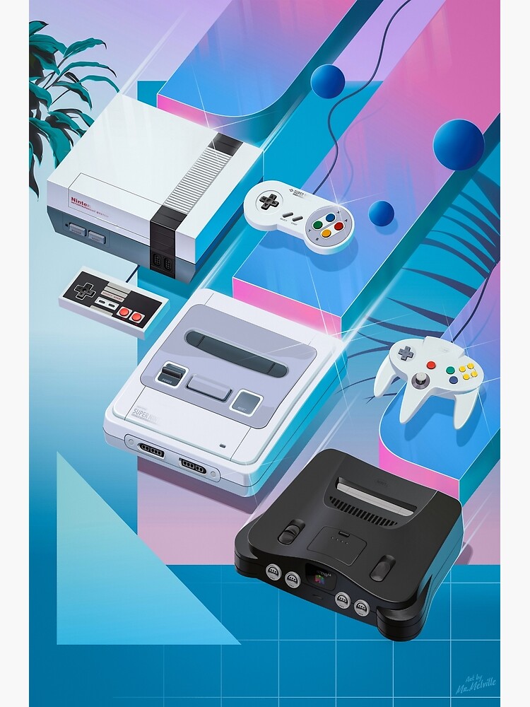 "Time to 80s 90s games" Poster for Sale by MrMelville | Redbubble