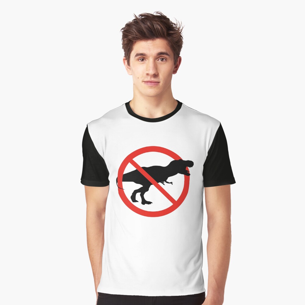 "Prohibited Sign Not Allowed No Dinosaurs Hunting Shouting T-Rex ...