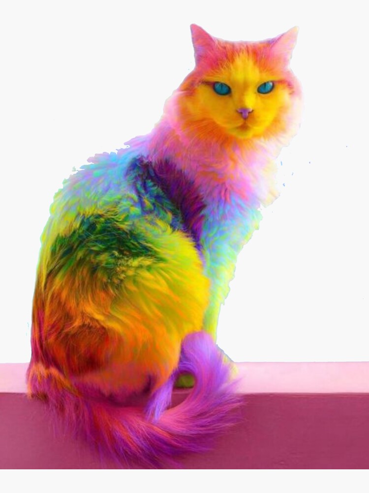 "Cat Colr" Sticker by sucre1 | Redbubble