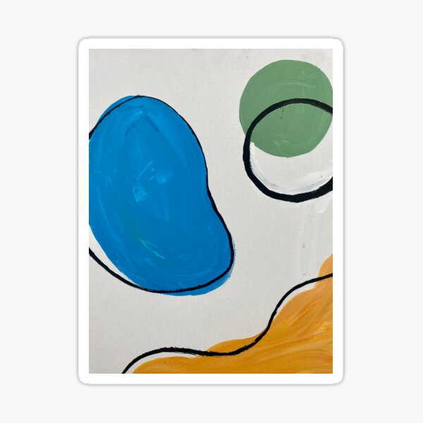 "Lines, Shapes, and Color" Sticker for Sale by ElleDelaneyArt | Redbubble
