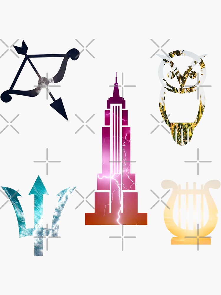 "Percy Jackson Sticker Set" Sticker for Sale by WongD | Redbubble