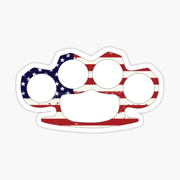 "American Brass Knuckles" Sticker by HighSpeedWear | Redbubble